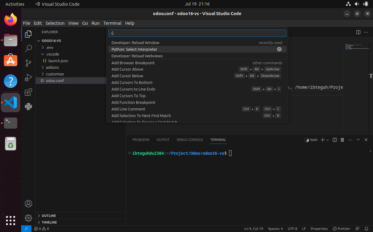 Step by Step: Setting Up Odoo 16 and Visual Studio Code on Ubuntu 23.04 ...